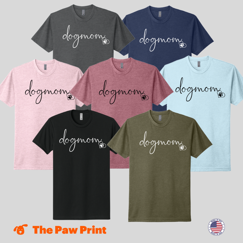 Dog Mom Script TShirt – The Paw Print
